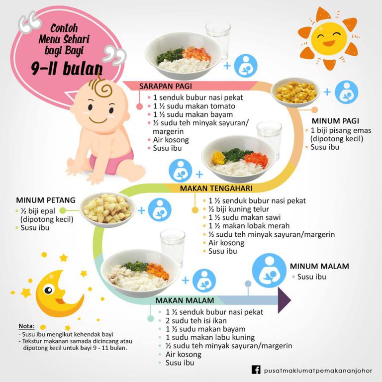 Contoh Menu Dalam Sehari Bayi 6 Bulan Hingga 3 Tahun Yang Alami Masalah ...