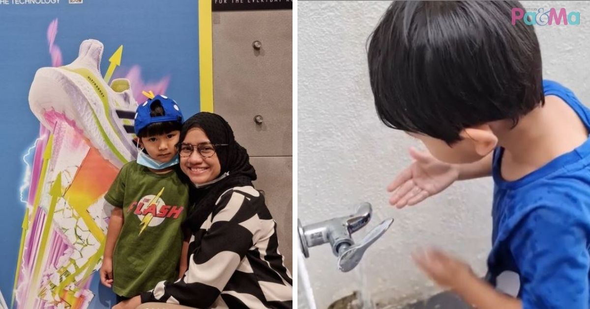 "Habis Basah Lencun" Ajar Anak 3 Tahun Ambil Wuduk, Comelnya Gelagat ...