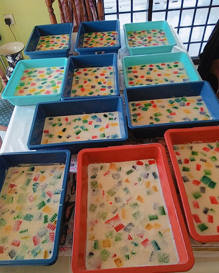 Cantik Warna-Warni, Puding Roti Batik Semudah ABC, Sukatan Pun Mudah!