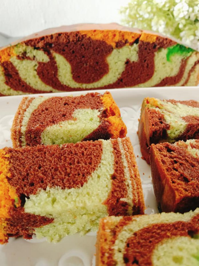 Kek Marble Kampung Sukatan Cawan. Gebu Molek, Makan Banyak Pun Tak Muak!
