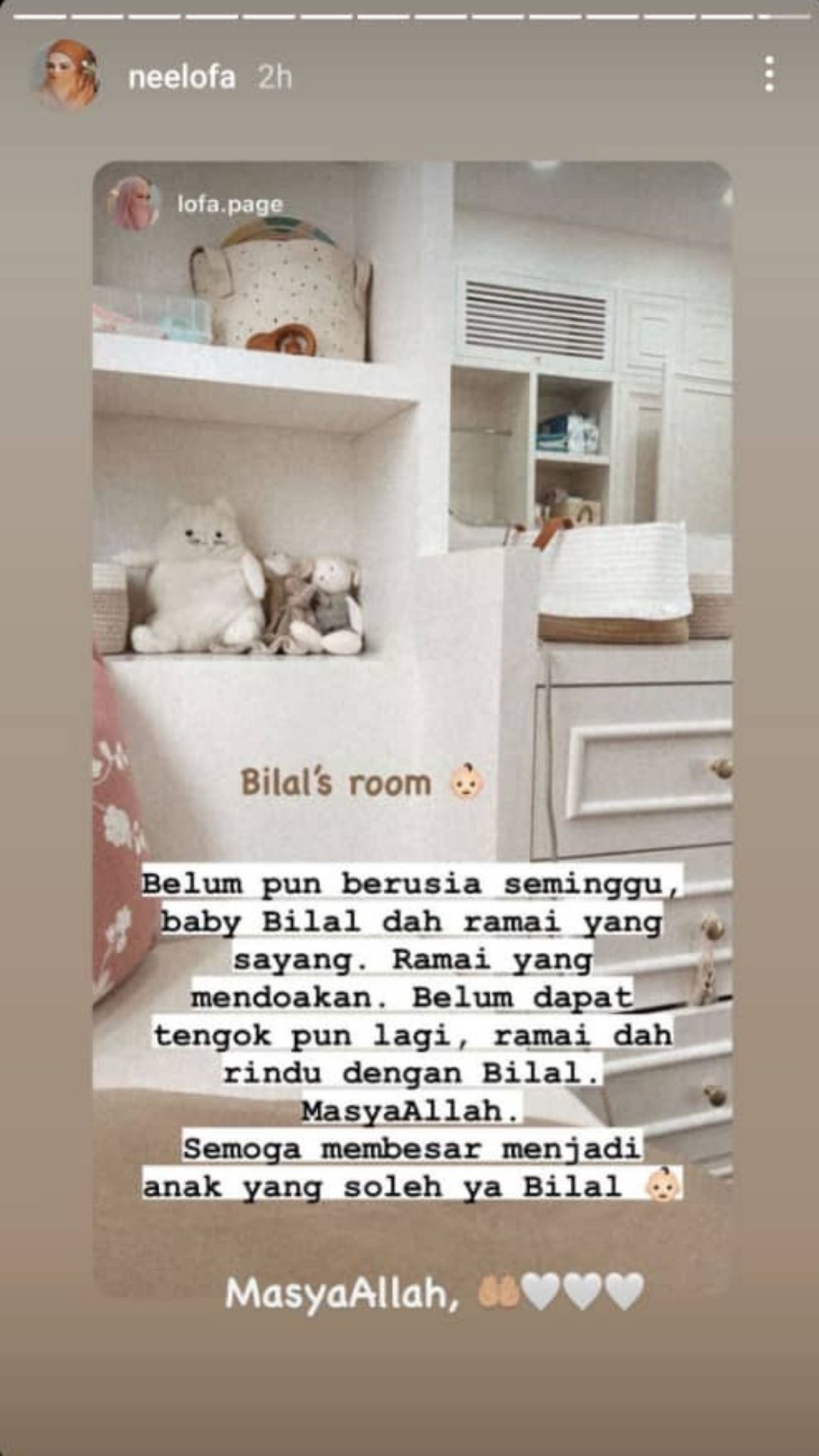 "Bilik Pun Comel, Belum Tengok Bilal Lagi” Neelofa Kongsi Bilik Anak ...