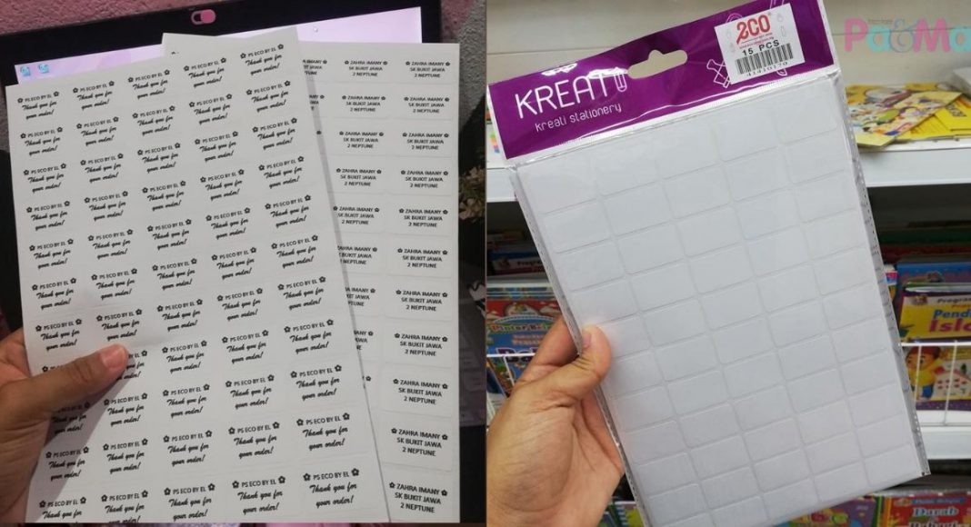 Modal Hanya RM2.10, DIY Sticker Label Sendiri Untuk Anak, Mudah Sungguh!