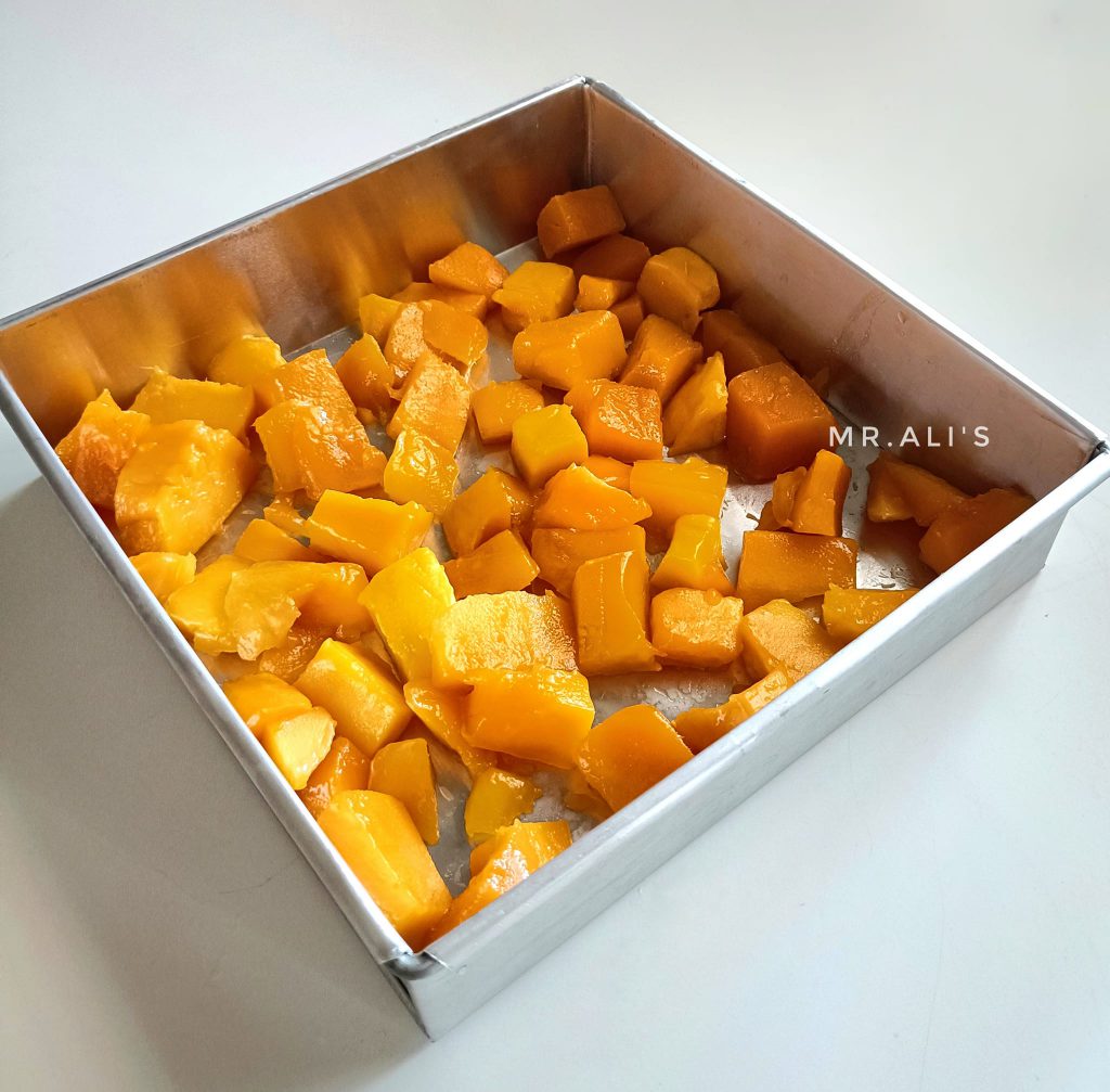 Cara Buat Puding Mangga Viral, Potong Dadu Lagi Cantik Susunan, Padu ...