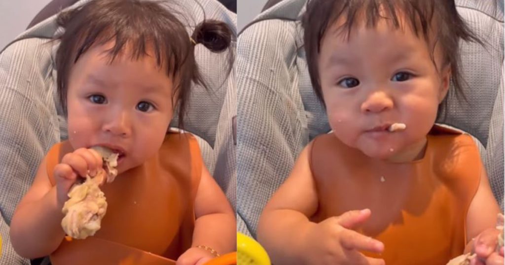 Sedapnya Makan Peha Ayam! Terliur Tengok Baby Rina Enjoy Masakan Maryam