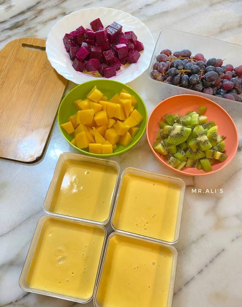 Resepi Puding Buah Kuah Kastard, Mudah Sangat! Bahan Pun 'Simple'