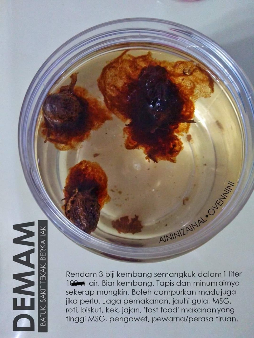 Anak Demam, Batuk Berkahak Air Biji Kembang Semangkuk Bagus Selain ...