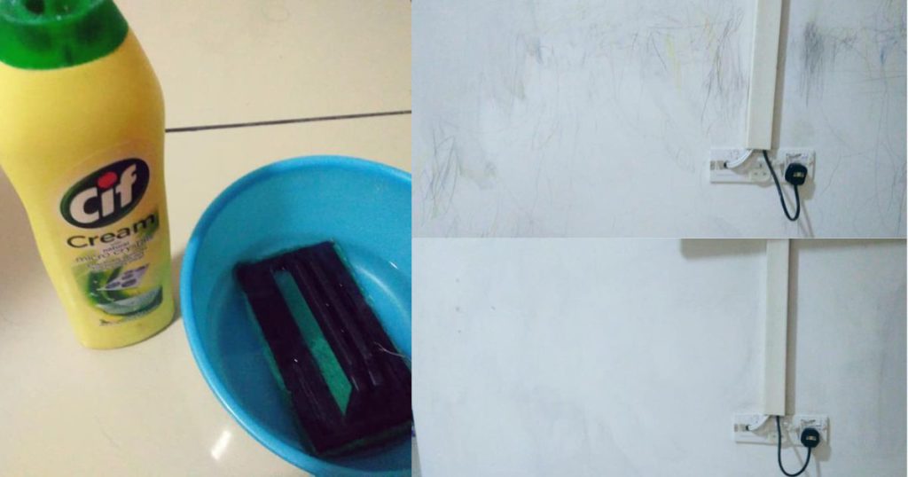 Bersih Kesan Contengan Anak Di Dinding, Gosok & Terus Lap Saja ...